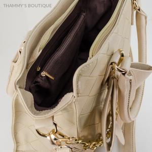 Leather Bow Handbag on Luulla